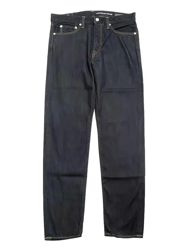 MOMOTARO Tapered-leg Indigo Jeans With Contrast Stitching - Blue