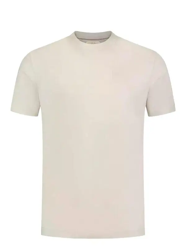 AURELIEN Logo Embroidered T-shirt - Neutrals