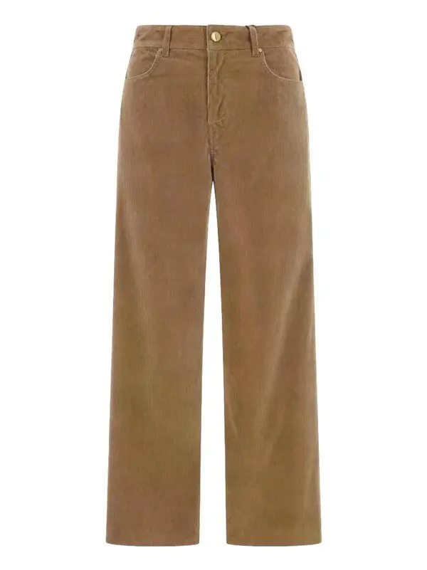Max Mara Stretch Corduroy Straight-leg Trousers - Brown