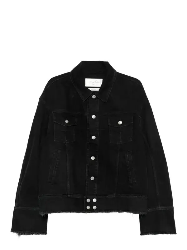 Matieres Fecales Pierre M. Raw-edge Denim Jacket - Black