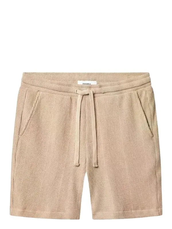 GABBA Waffle-knit Drawstring Shorts - Neutrals