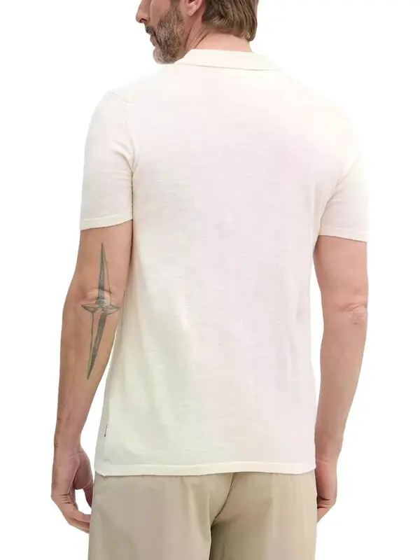 JOOP! Fine-knit Short-sleeved Polo Shirt - Neutrals