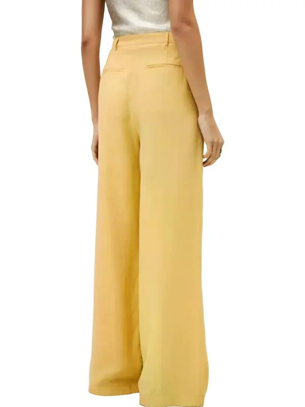 Ba&sh Deana Pleated Wide-leg Trousers - Yellow