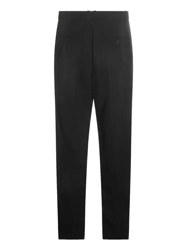 Saint Laurent Side Stripe Wool Pants - Black