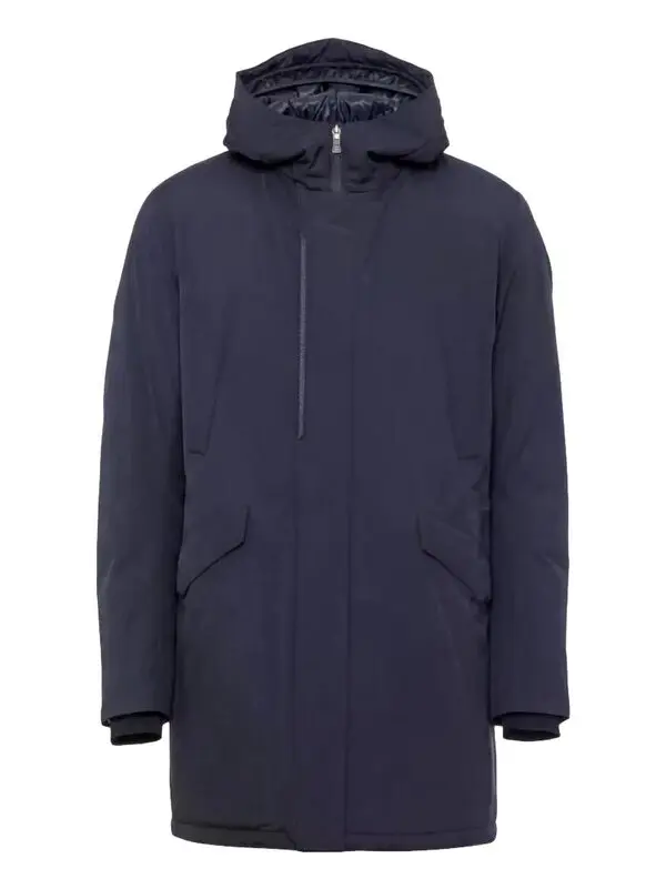 Herno Hooded Zip-fastening Coat - Blue