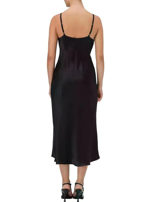 MURMUR Cowl Neck Slip Midi Dress - Black