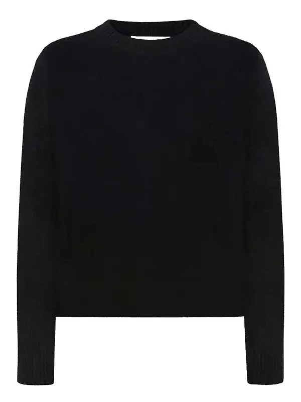 EMERSON RENALDI Ribbed Trim Crew Neck Sweater - Black