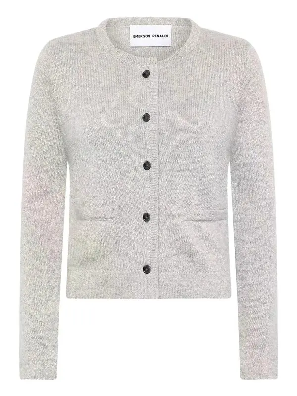 EMERSON RENALDI Button-front Cardigan With Welt Pockets - Grey