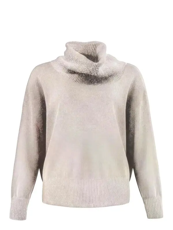D.exterior Long Sleeve Cowl Neck Sweater - Neutrals