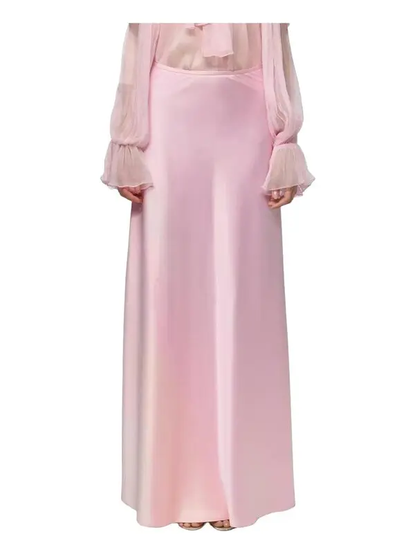 ATU BODY COUTURE Satin Maxi Skirt - Pink