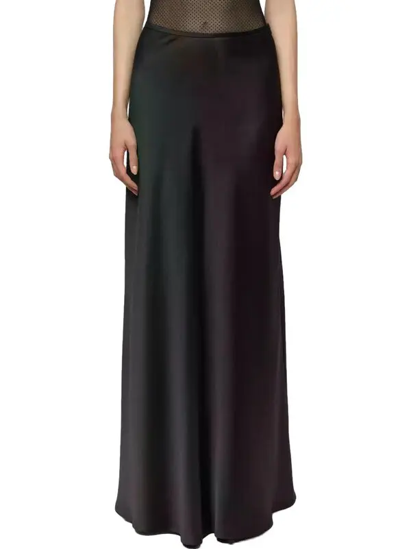 ATU BODY COUTURE Satin Finish Maxi Skirt - Black