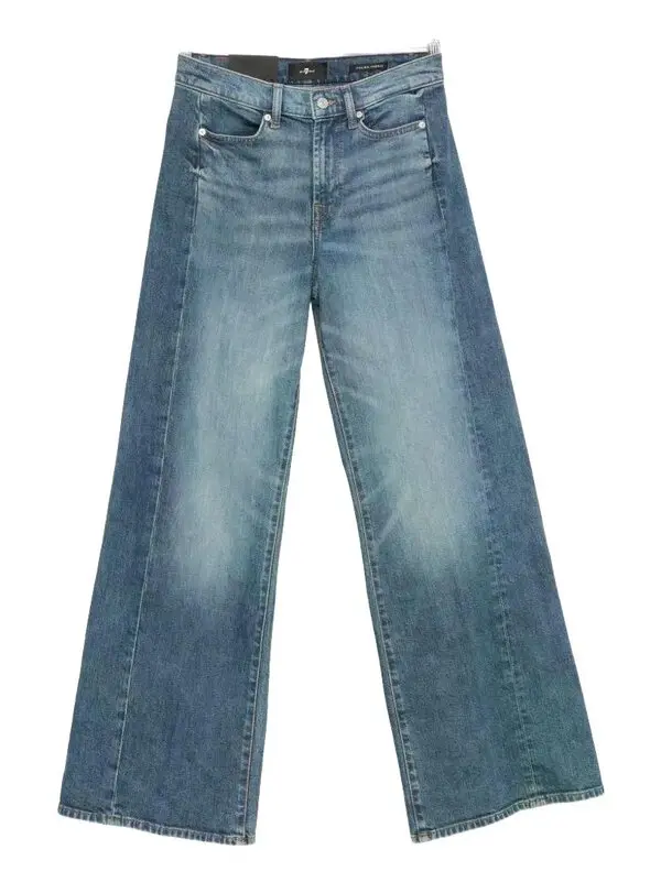 7 For All Mankind Lotta Tailorless Wide-leg Jeans - Blue