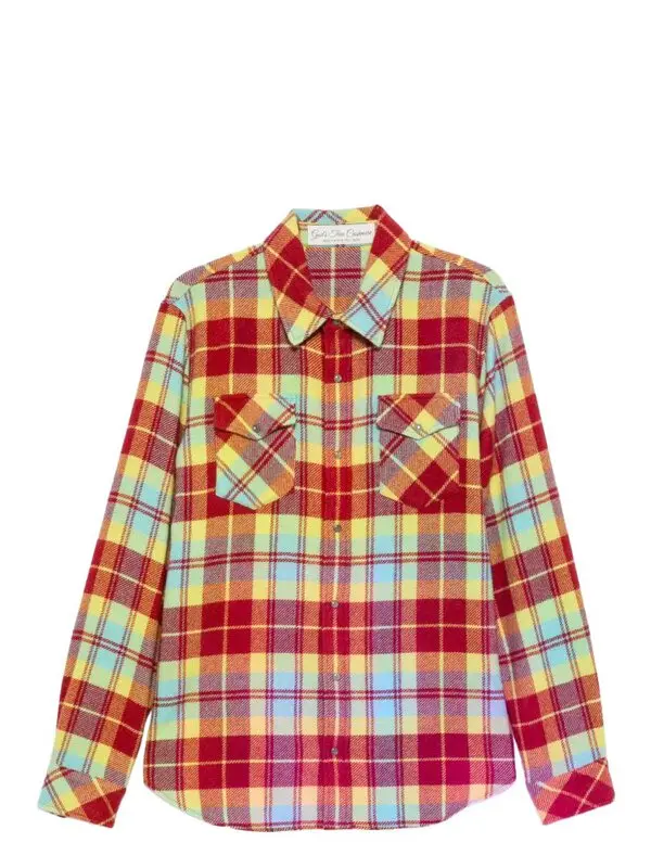 GOD'S TRUE CASHMERE Tartan-pattern Cashmere Shirt - Red