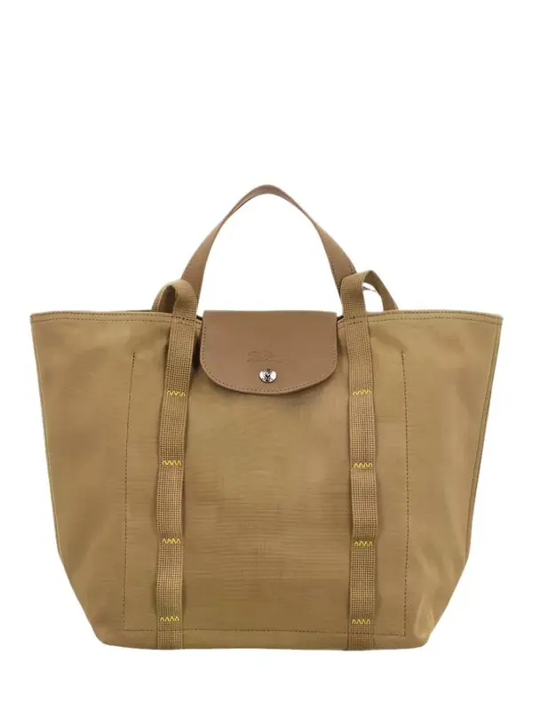 Longchamp Le Pliage Medium Tote Bag With Leather Trim - Brown