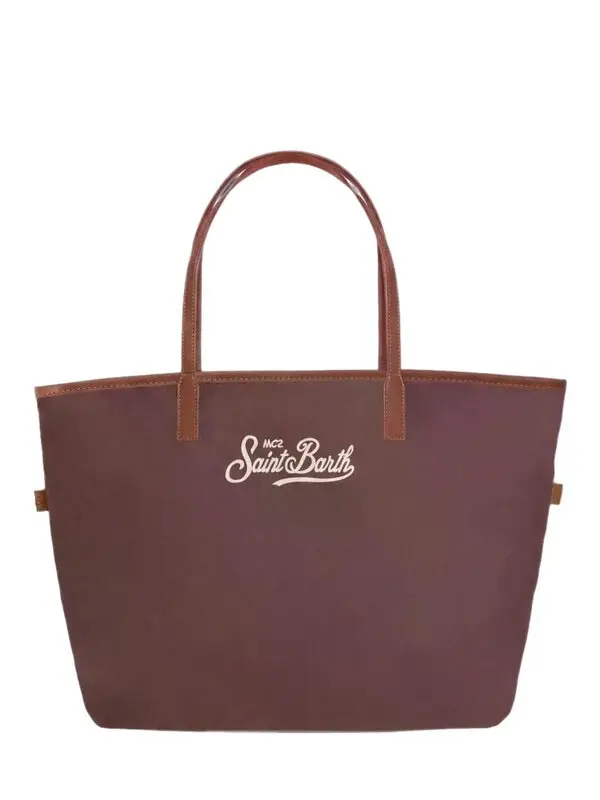 MC2 SAINT BARTH City Logo Embroidered Tote Bag - Brown