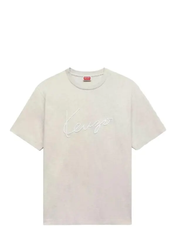 Kenzo Logo-embroidered T-shirt - Grey