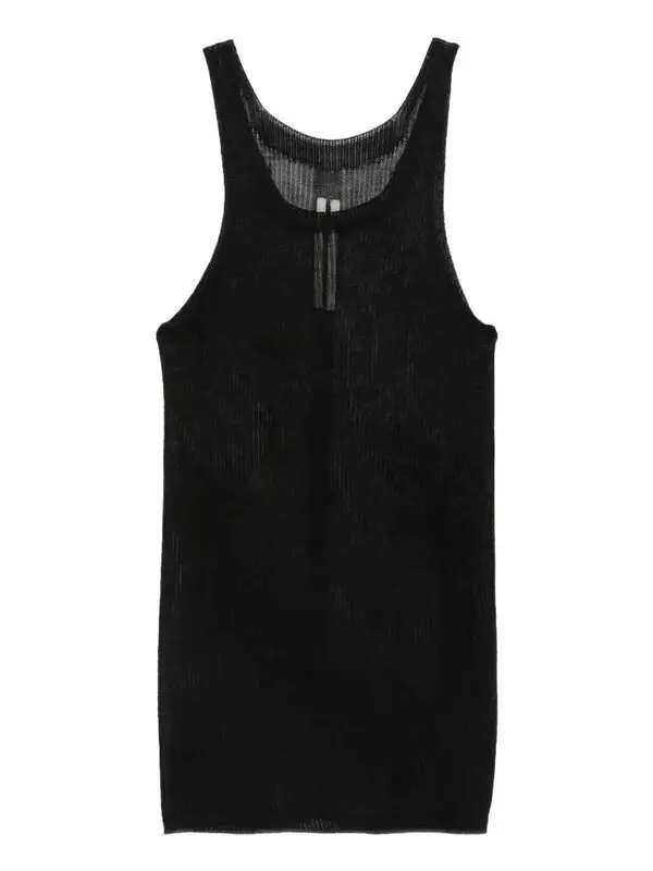 Rick Owens Pony Ribbed-knit Tank Top - Black
