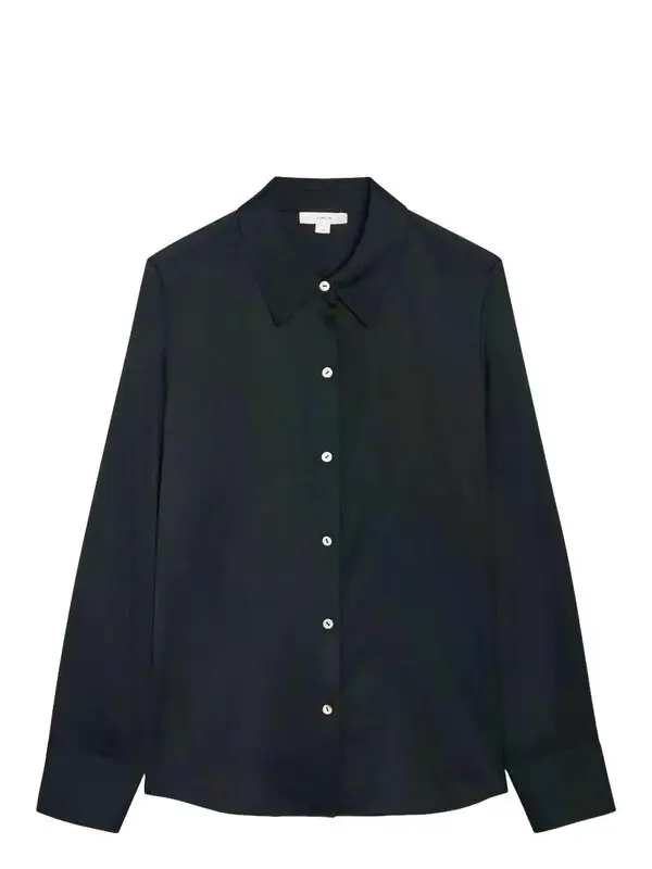 Vince Button-down Long-sleeve Shirt - Blue