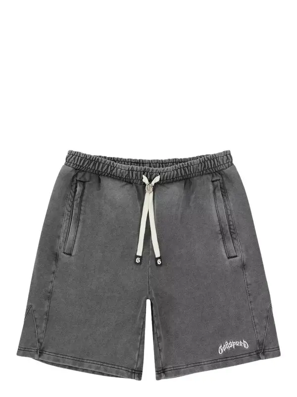GODSPEED Acid Wash Drawstring Jersey Shorts - Grey