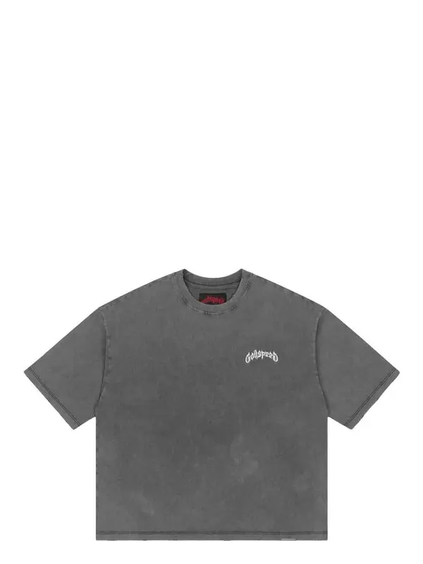 GODSPEED Acid-wash Logo-print T-shirt - Grey