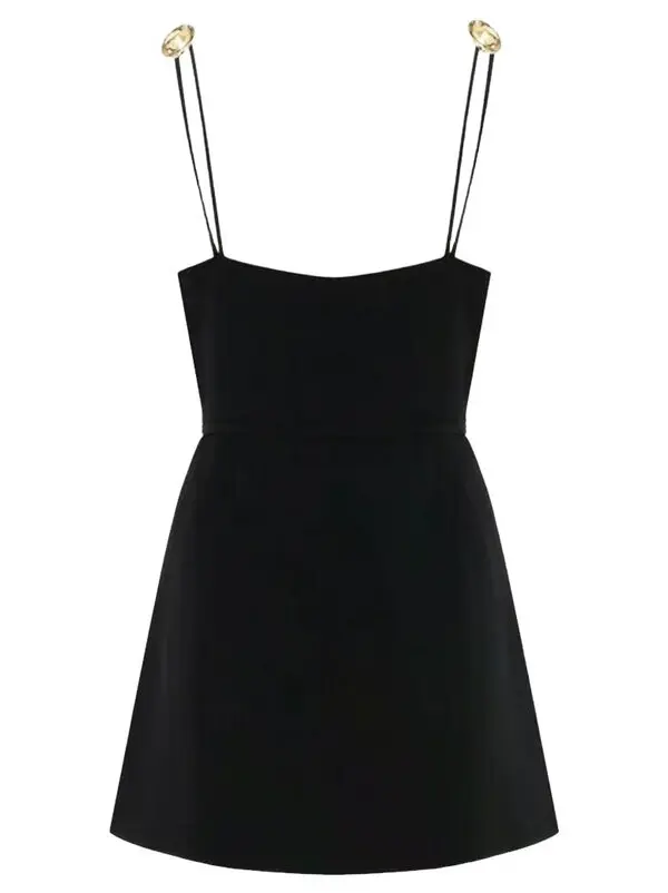 Alexis Basei" Button-embellished Mini Dress - Black