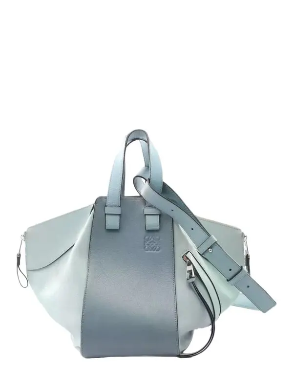 Loewe Hammock Leather Tote Bag - Blue