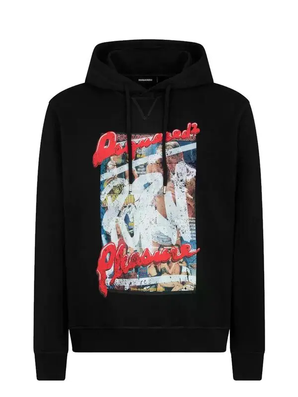 Dsquared2 Rocco Logo Print Hoodie - Black