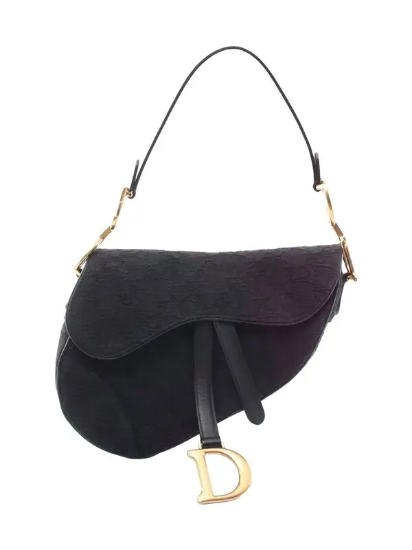 Dior Oblique Saddle Shoulder Bag - Black