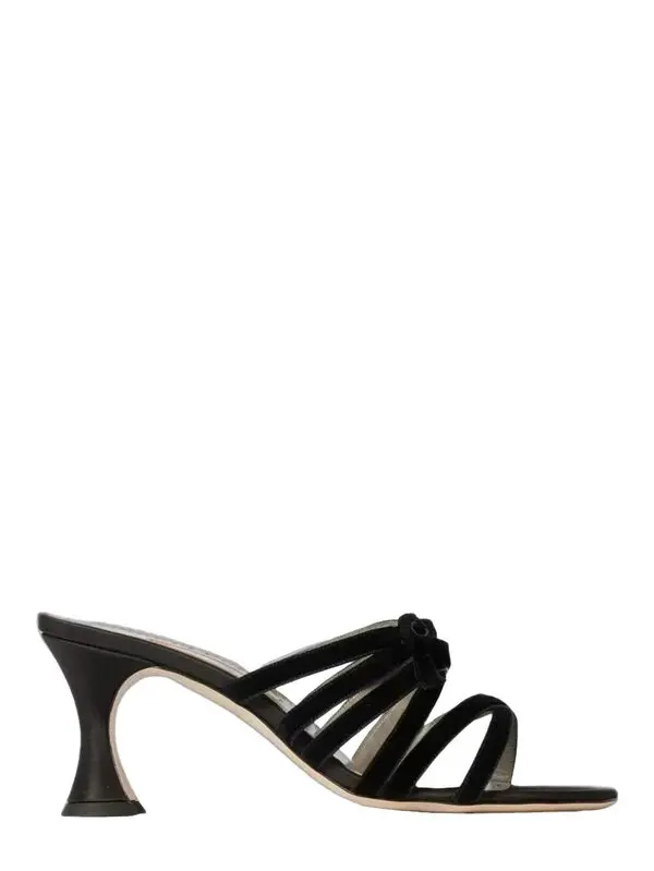 Manolo Blahnik Clementel Bow Detail Sandals - Black