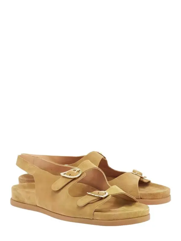 ANCIENT GREEK SANDALS Kasteli Suede Sandals - Neutrals