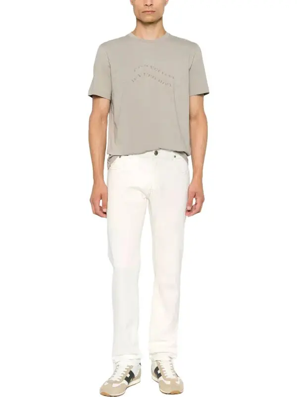Corneliani Logo-print T-shirt - Neutrals