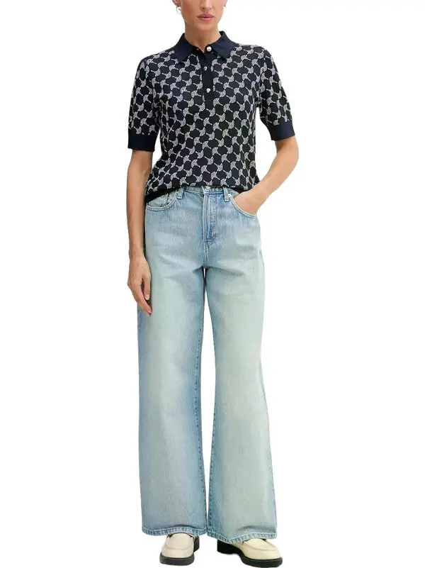 JOOP! Kella Geometric Patterned Polo Shirt - Blue