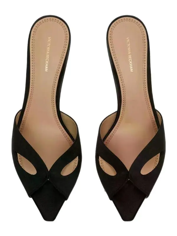 Victoria Beckham Harlow Mask Cutout Sandals - Black