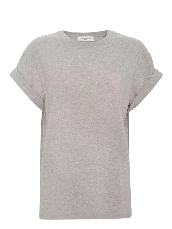 Victoria Beckham Tilly Rolled-sleeve T-shirt - Grey