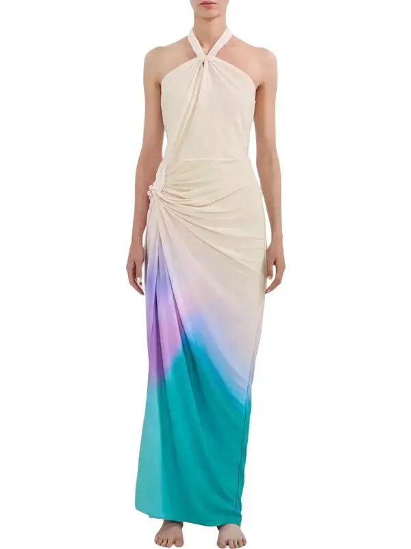 BAOBAB Linus Ombré-effect Halterneck Maxi Dress - Neutrals
