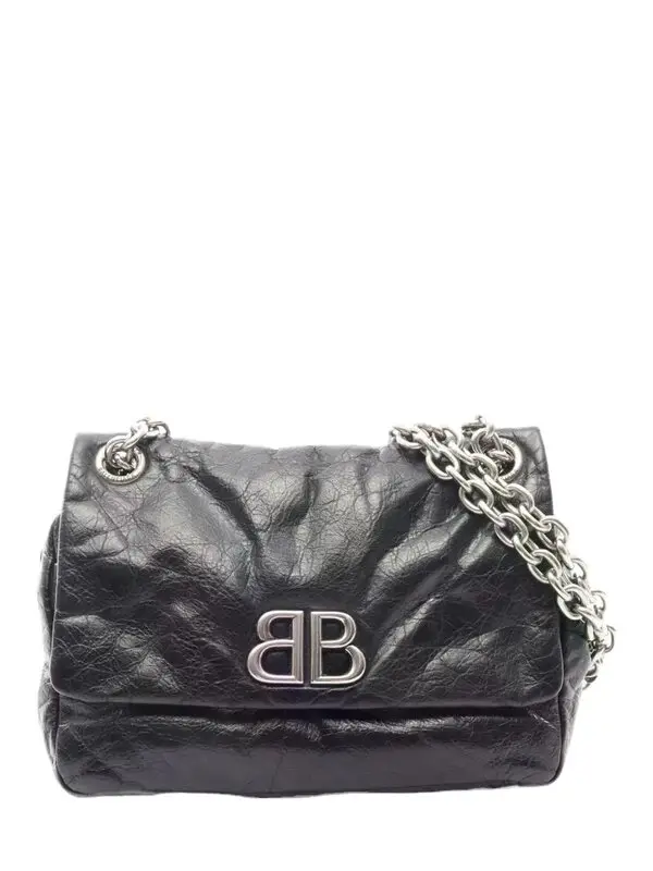 Balenciaga Monaco Chain Shoulder Bag - Black