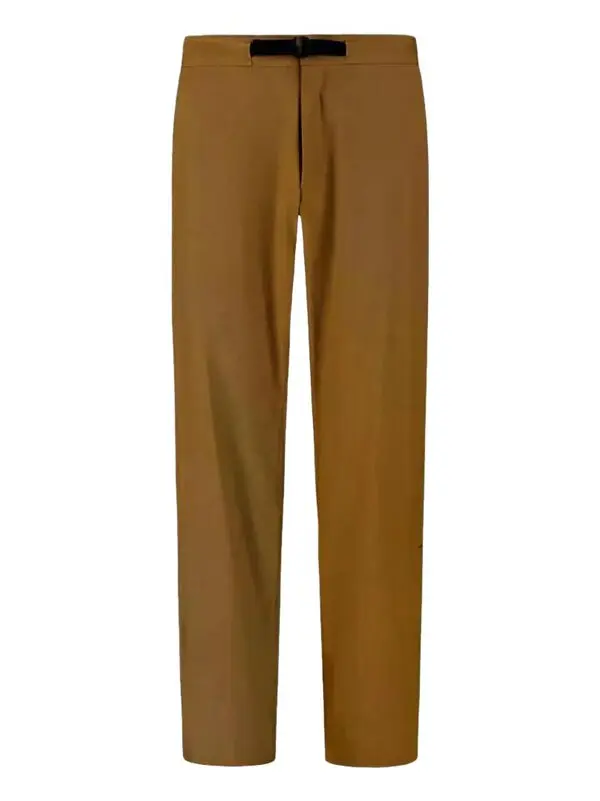 Herno Woven Belt-strap Trousers - Brown