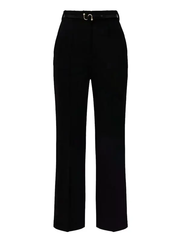 Sportmax Volonta Belted Straight-leg Trousers - Black
