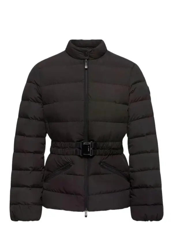 Moncler Quilted Belted Jacket - Black