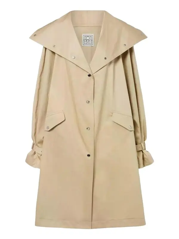 TOTEME Oversized Cotton Trench Coat - Neutrals