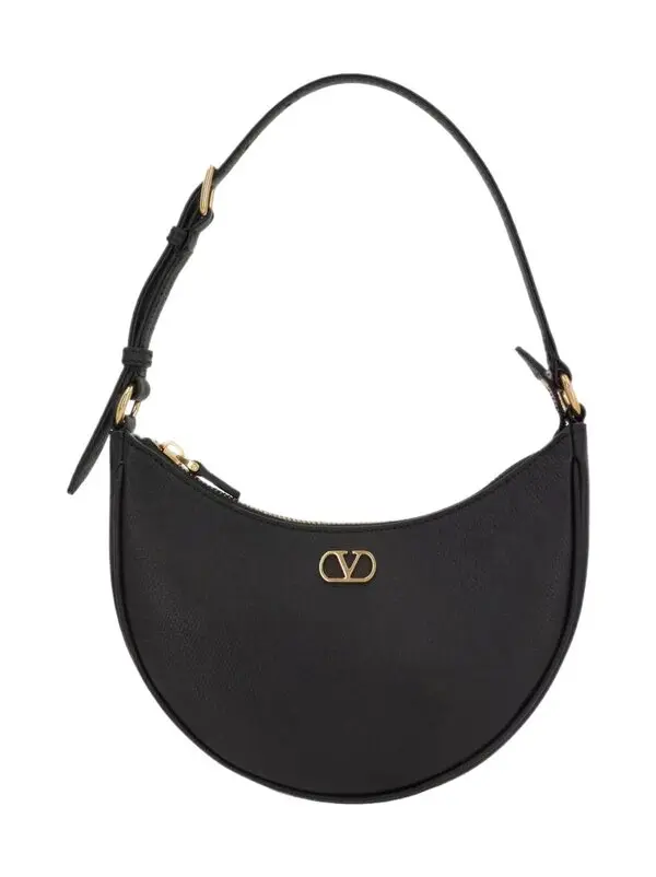 Valentino Garavani Vlogo Signature Grained-leather Mini Bag - Black