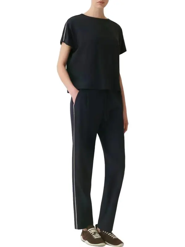 Fabiana Filippi Side Stripe Trousers - Blue