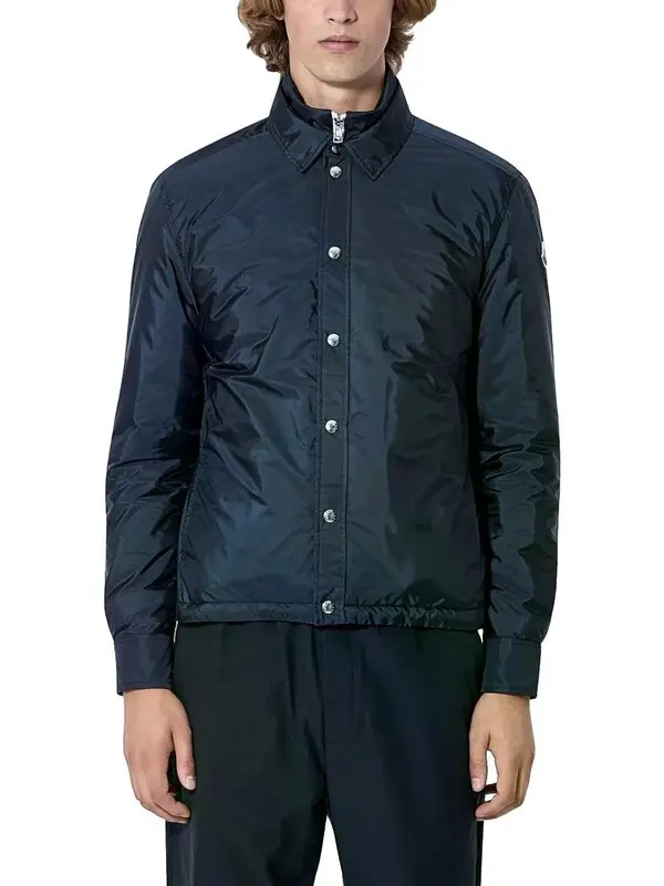 Moncler Button-down Elasticated-hem Jacket - Blue