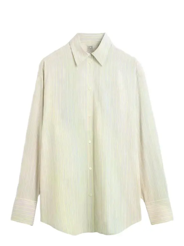 TOTEME Oversized Striped Shirt - Yellow