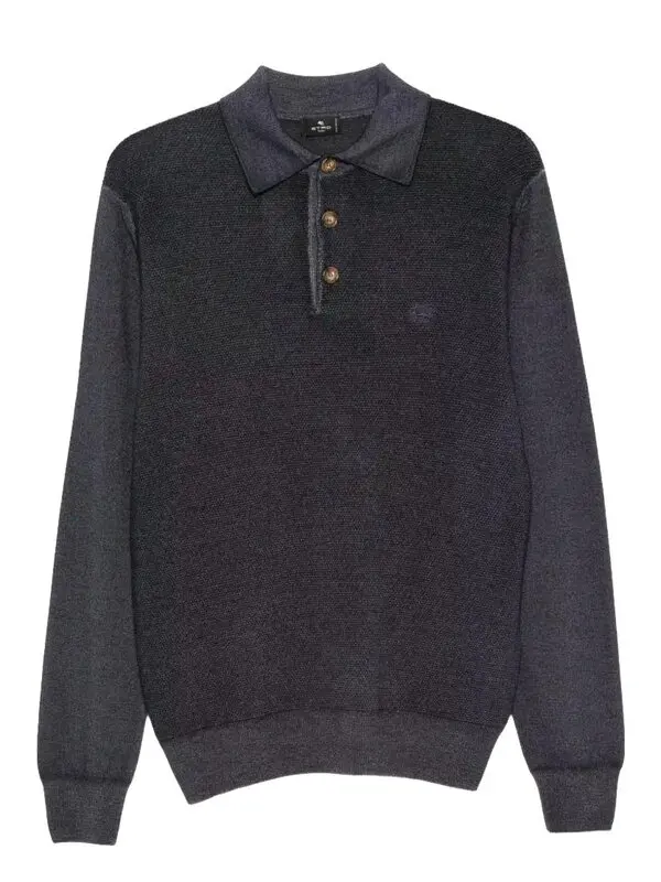Etro Long-sleeve Polo Shirt - Blue