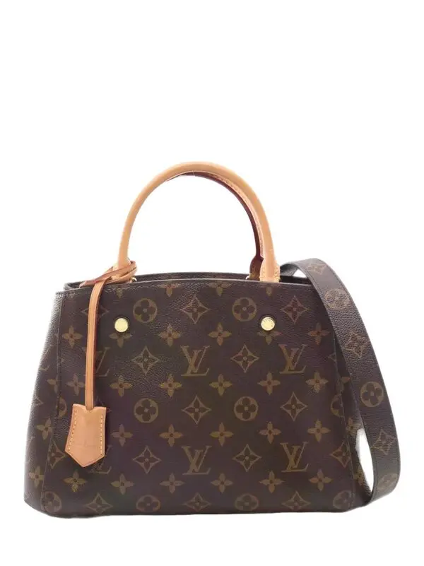 LOUIS VUITTON Monogram Canvas Bb Montaigne Two-way Handbag - Brown
