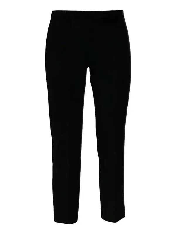 Max Mara Umanita Pressed-crease Slim-fit Trousers - Black