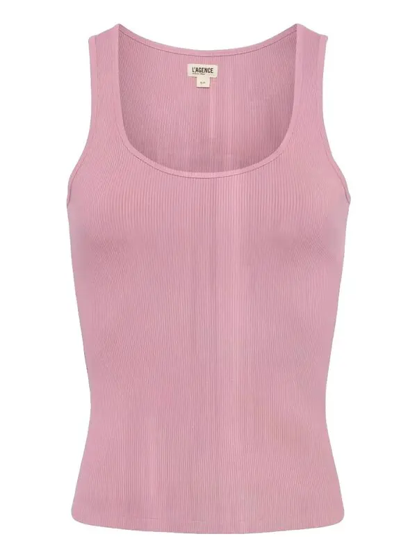 L'Agence Adira Ribbed Tank Top - Pink