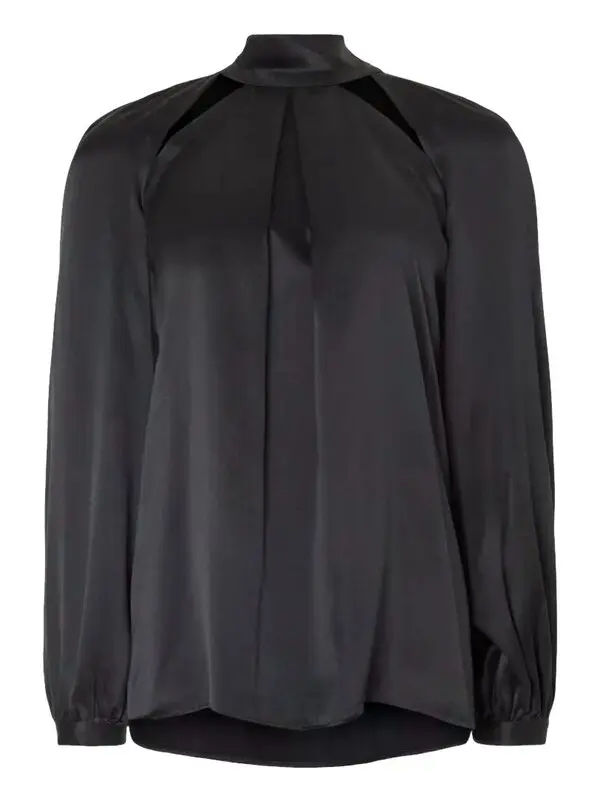 TEMPERLEY LONDON Amerie Cutout Silk Blouse - Black
