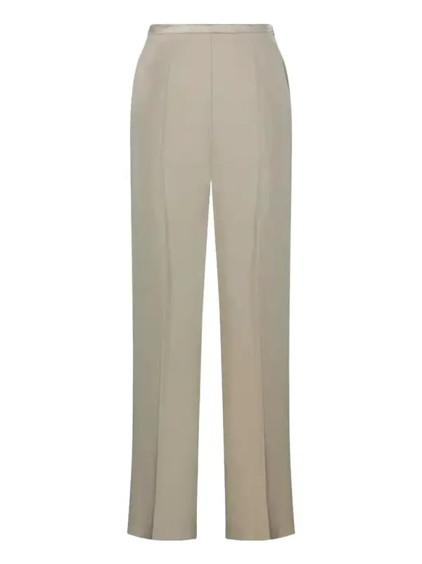 FORTE_FORTE Pressed Crease Wide-leg Trousers - Neutrals